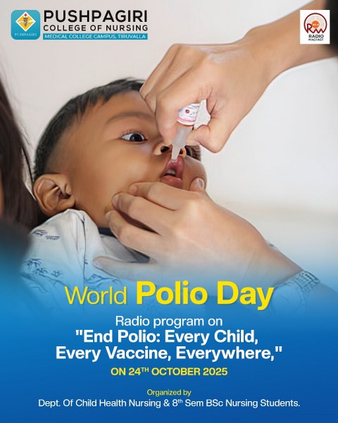 RADIO PROGRAM ON WORLD POLIO DAY – Pushpagiri College of Nursing